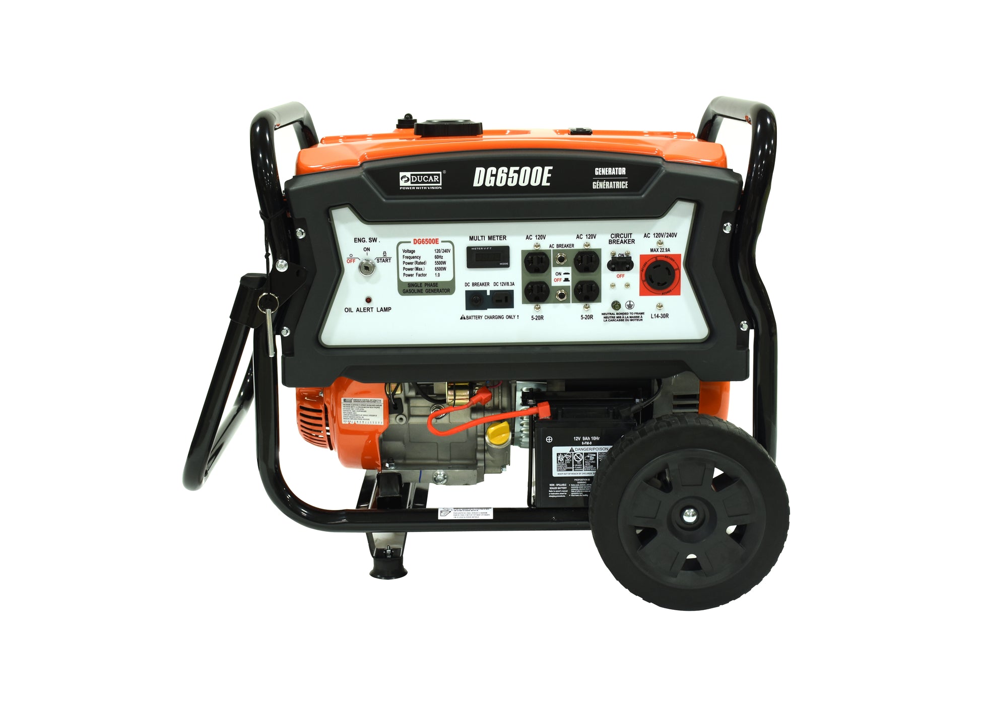 6500W Generator, 15 HP, gasoline — Ducar Canada